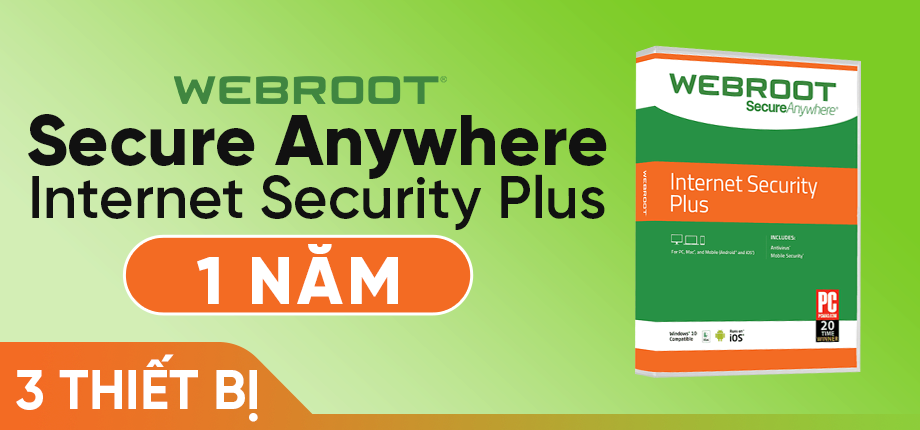 Code kích hoạt Webroot SecureAnywhere Internet Security Plus (1 năm - 3 ...